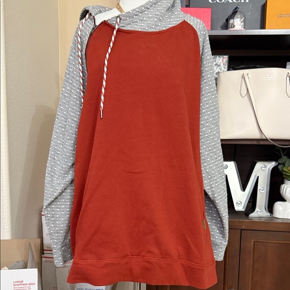 Maurices | Sweaters | Maurices Rust And Gray Cowl Neck Sweater Size 3x ...
